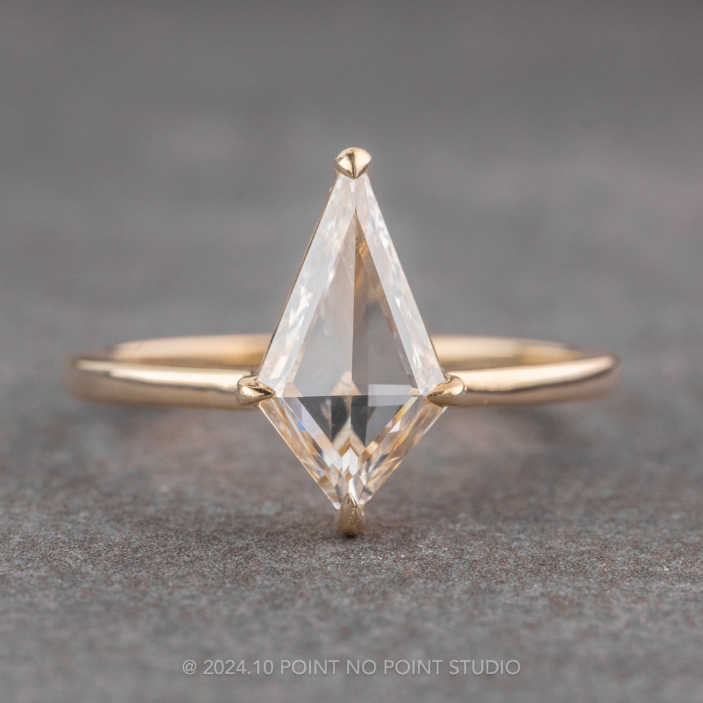 Clear Diamond Engagement Ring, Point No Point Studio