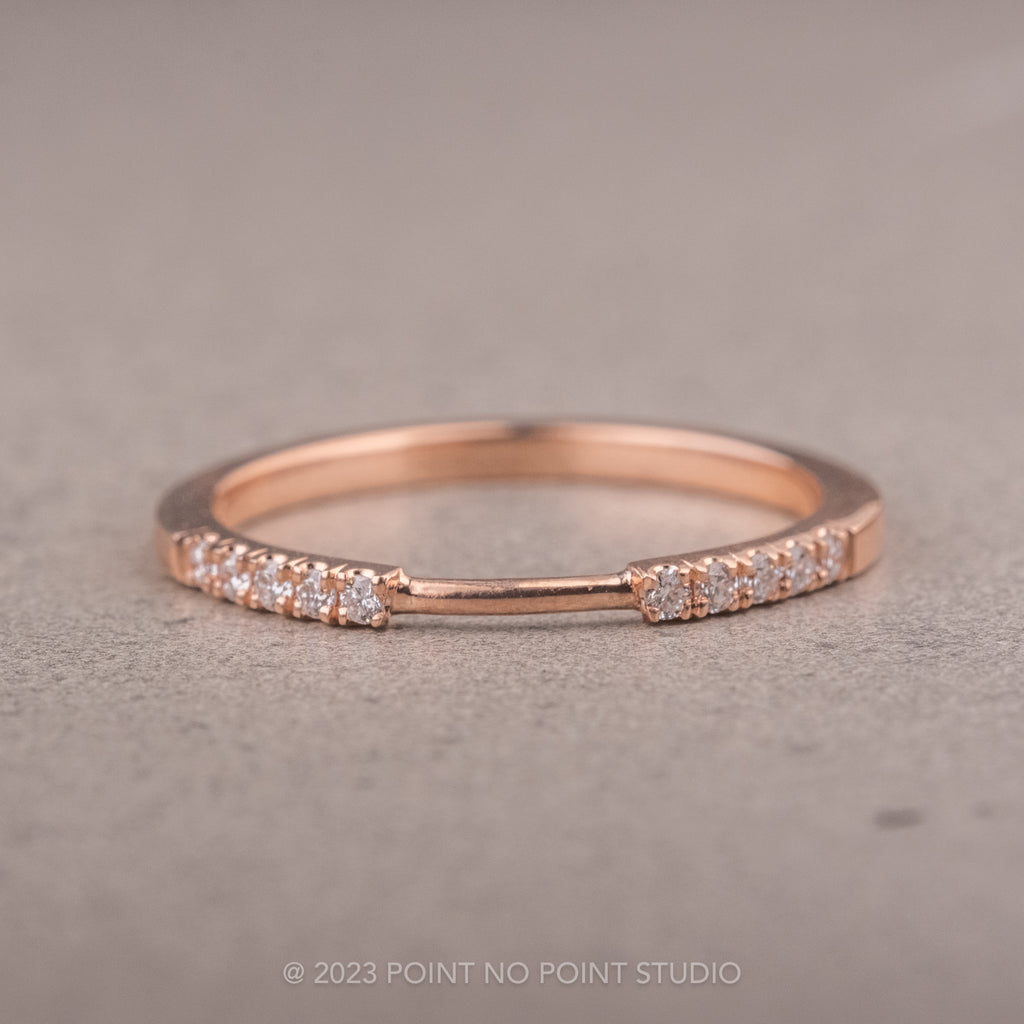 Harper Wedding Ring Cuff, 10 Diamond, Point No Point Studio