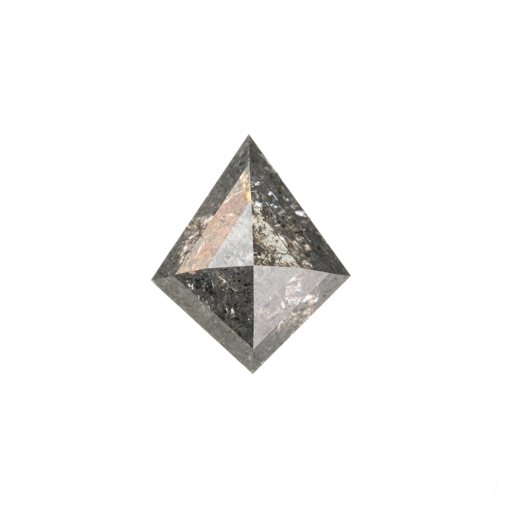 1.28 Carat Salt and Pepper Rose Cut Kite Diamond – Point No Point Studio