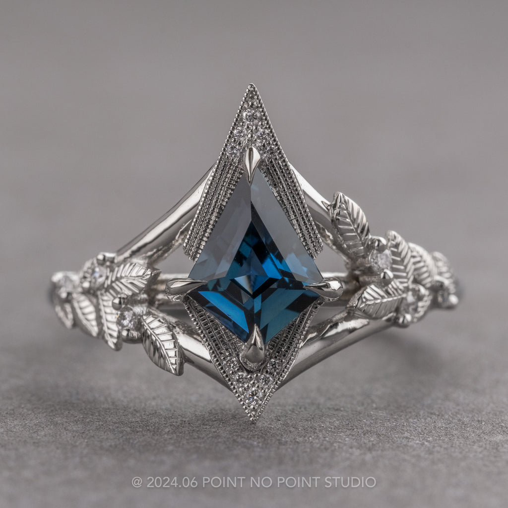 Sapphire and Diamond Engagement Ring, Point No Point Studio