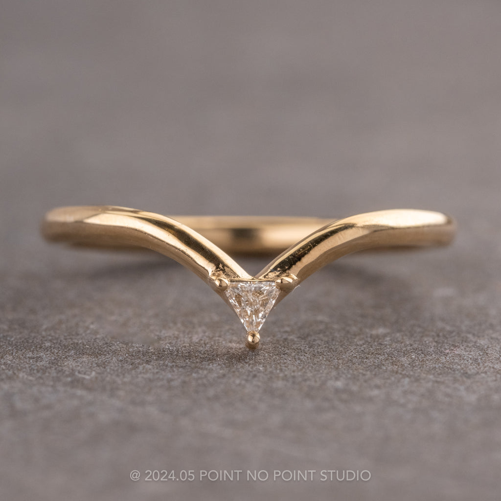 Triangle Diamond Vivian Wedding Band, Point No Point Studio