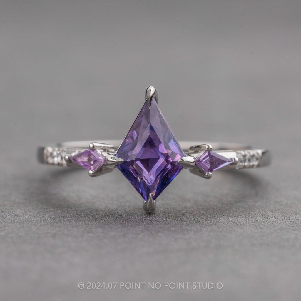 Sapphire and Diamond Engagement Ring, Point No Point Studio