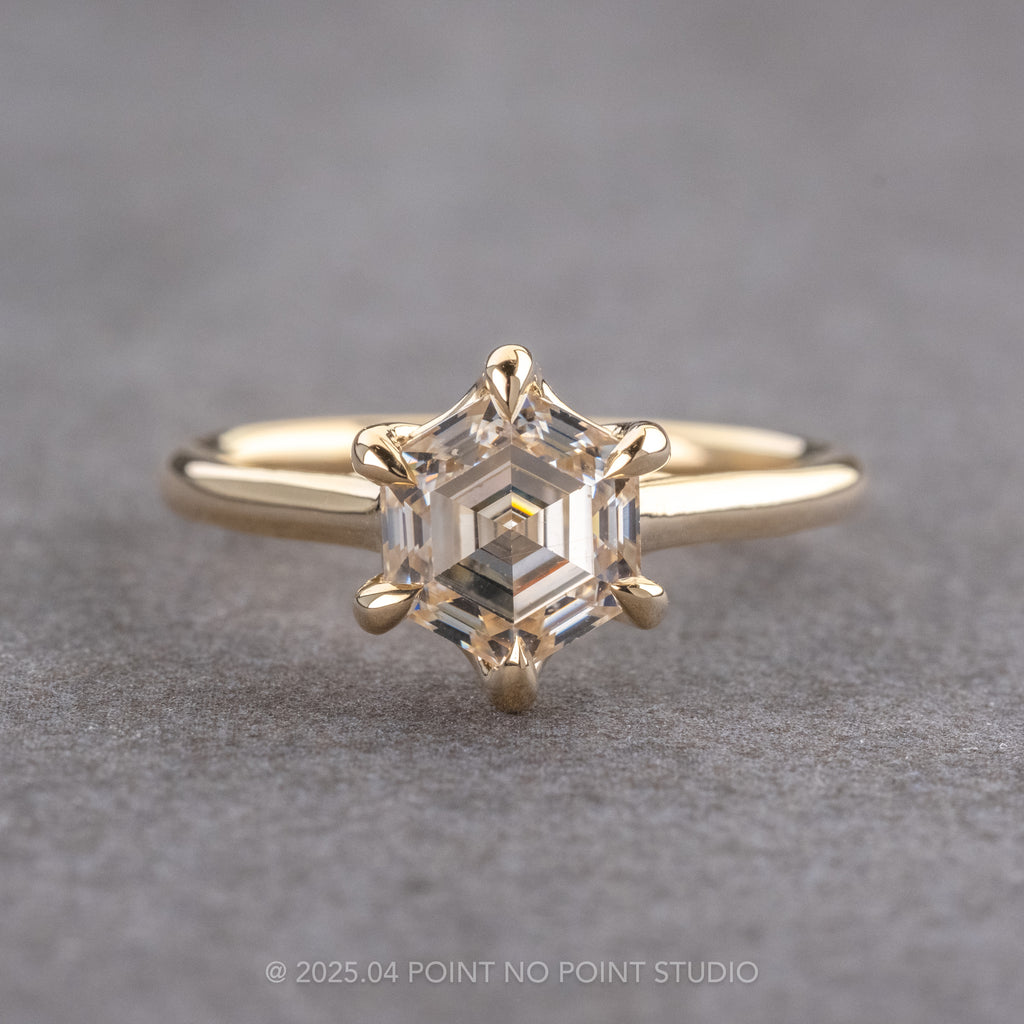 Moissanite Engagement Ring, Point No Point Studio