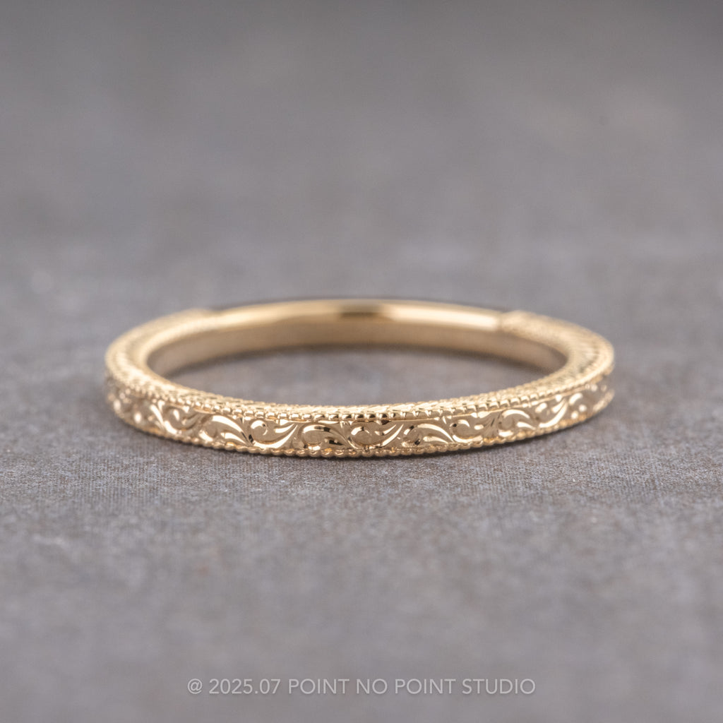 Vintage Classic Straight Wedding Ring, Point No Point Studio