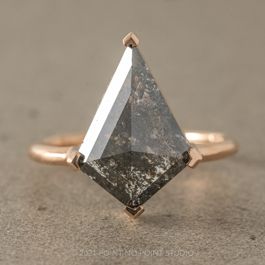 Black Diamond Engagement Ring, Point No Point Studio