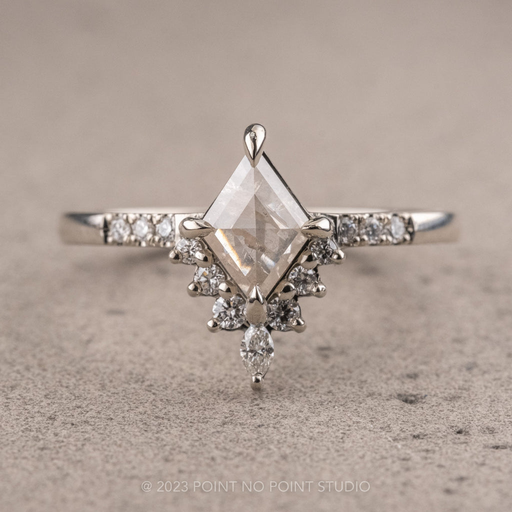 Icy White Lozenge Diamond Ring – Point No Point Studio