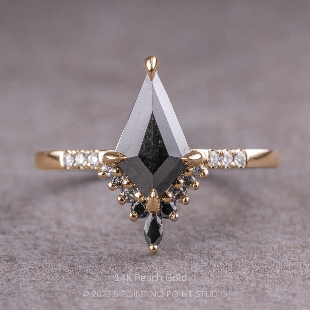 Black Diamond Engagement Ring, Point No Point Studio