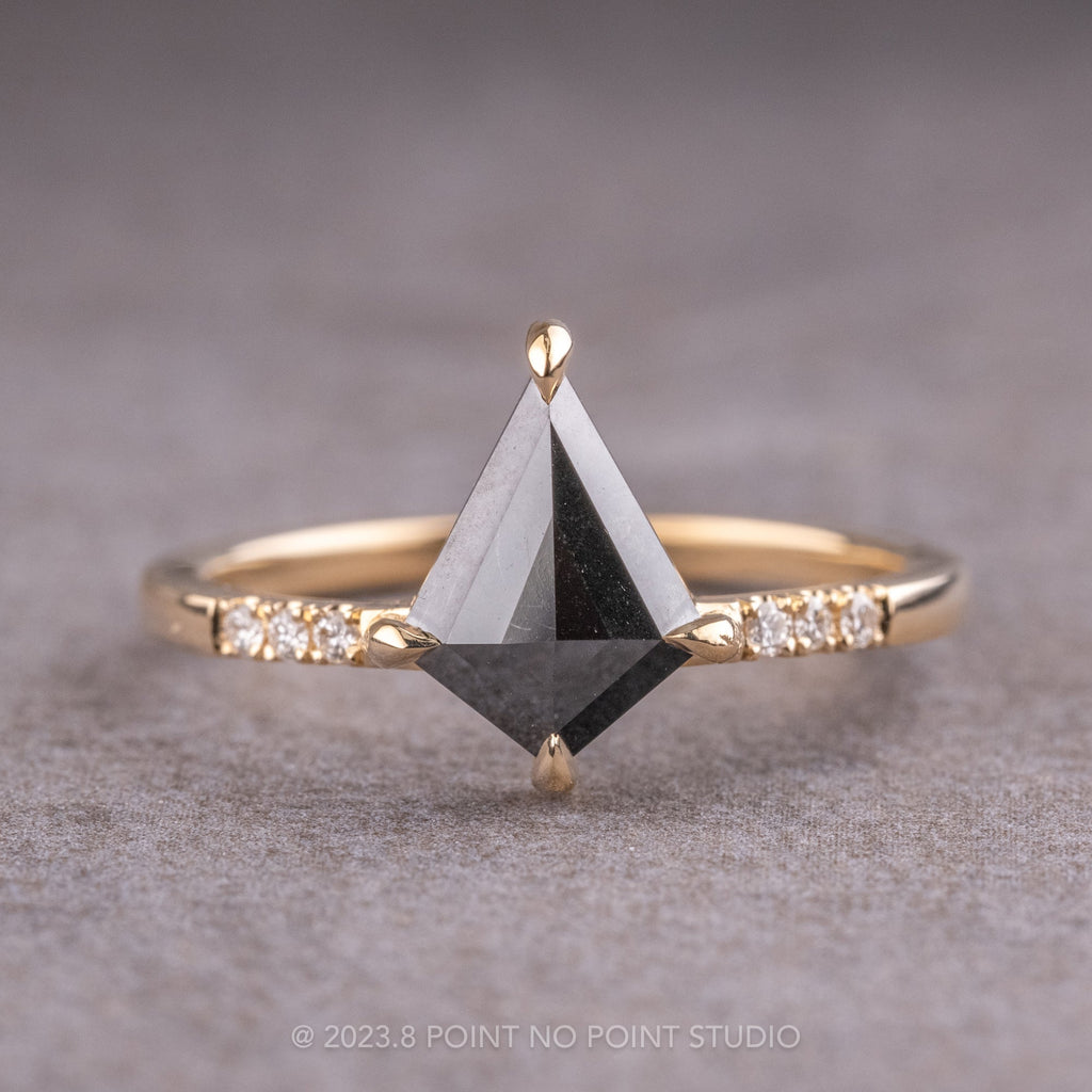 Black Diamond Engagement Ring, Point No Point Studio