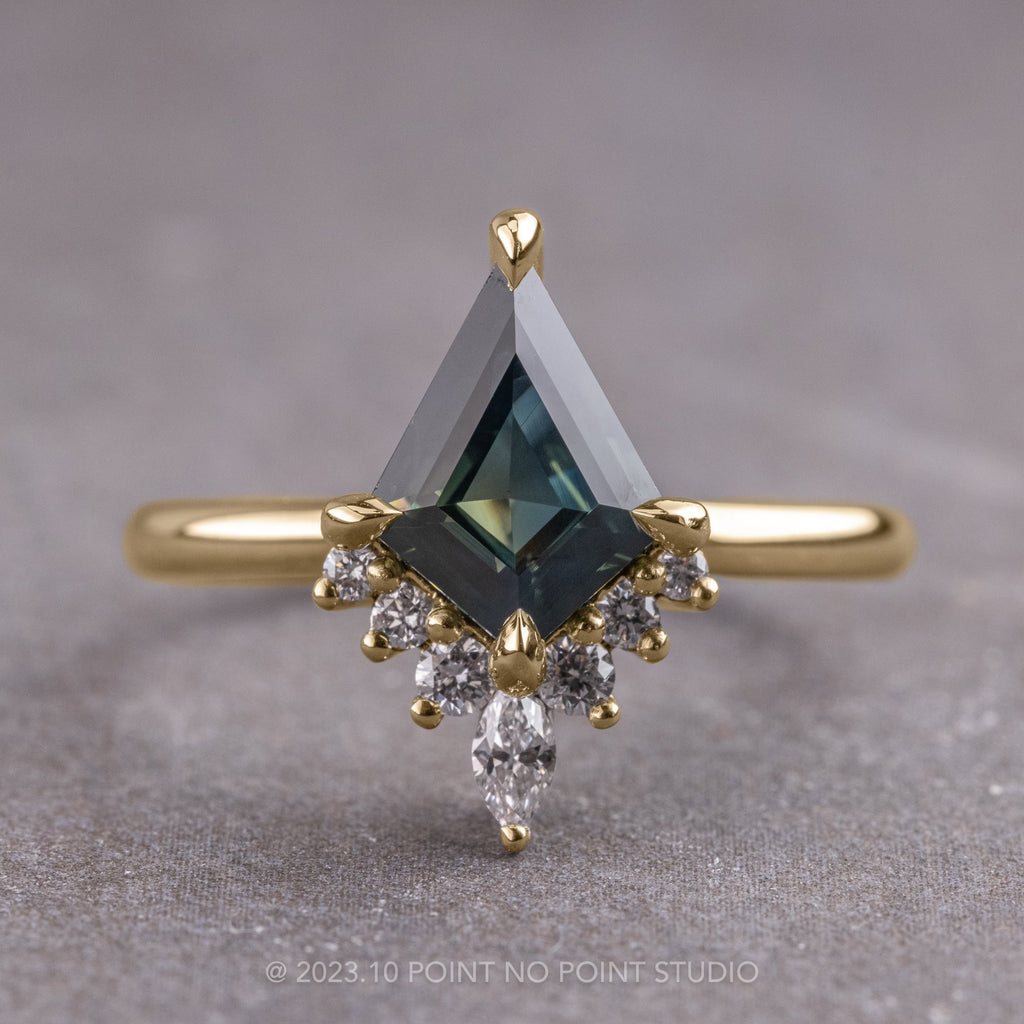 Sapphire and Diamond Engagement Ring, Point No Point Studio