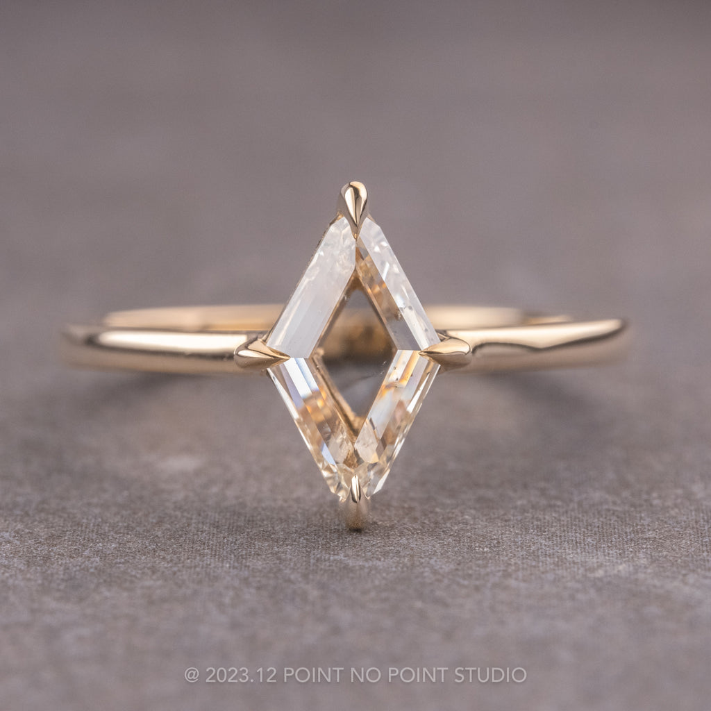 Clear Diamond Engagement Ring, Point No Point Studio