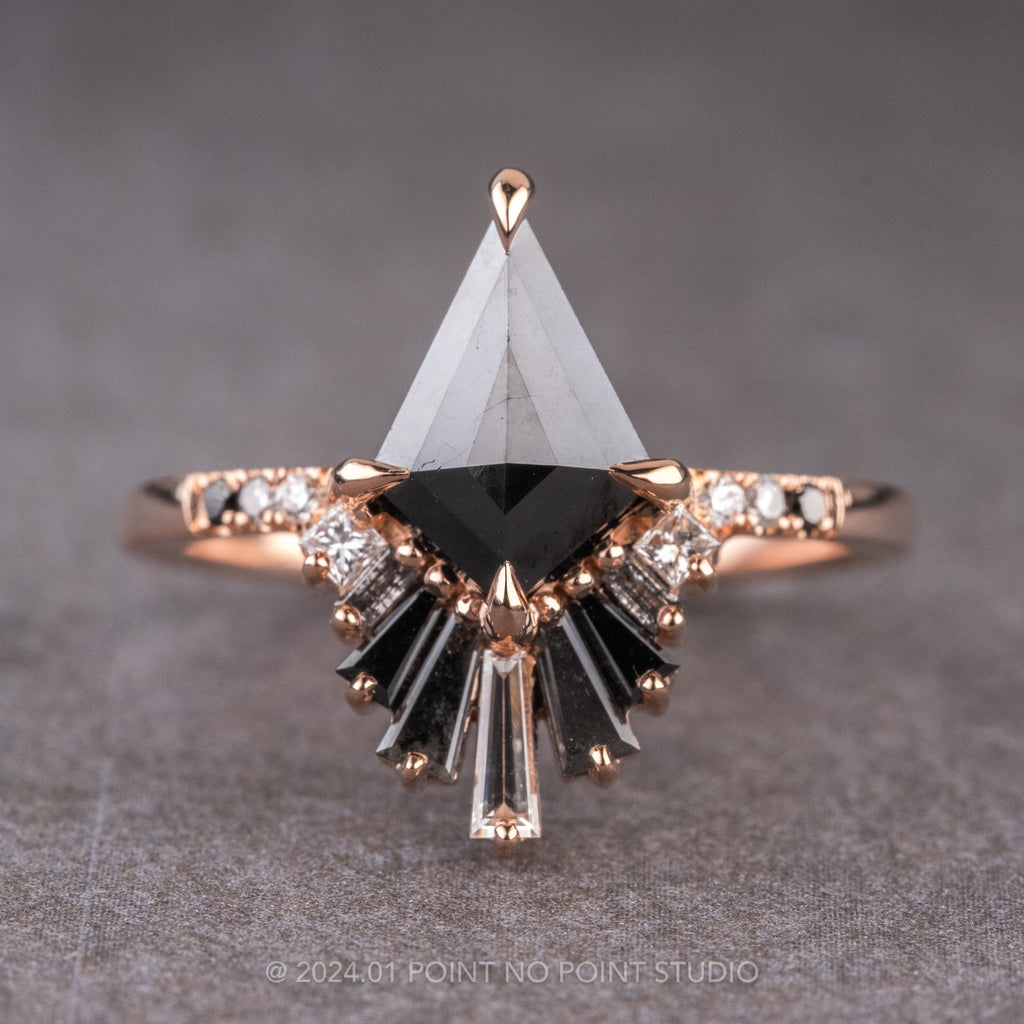 Black Diamond Engagement Ring, Point No Point Studio