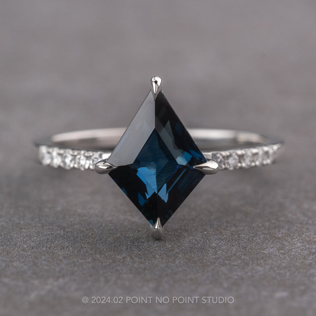Sapphire and Diamond Engagement Ring, Point No Point Studio