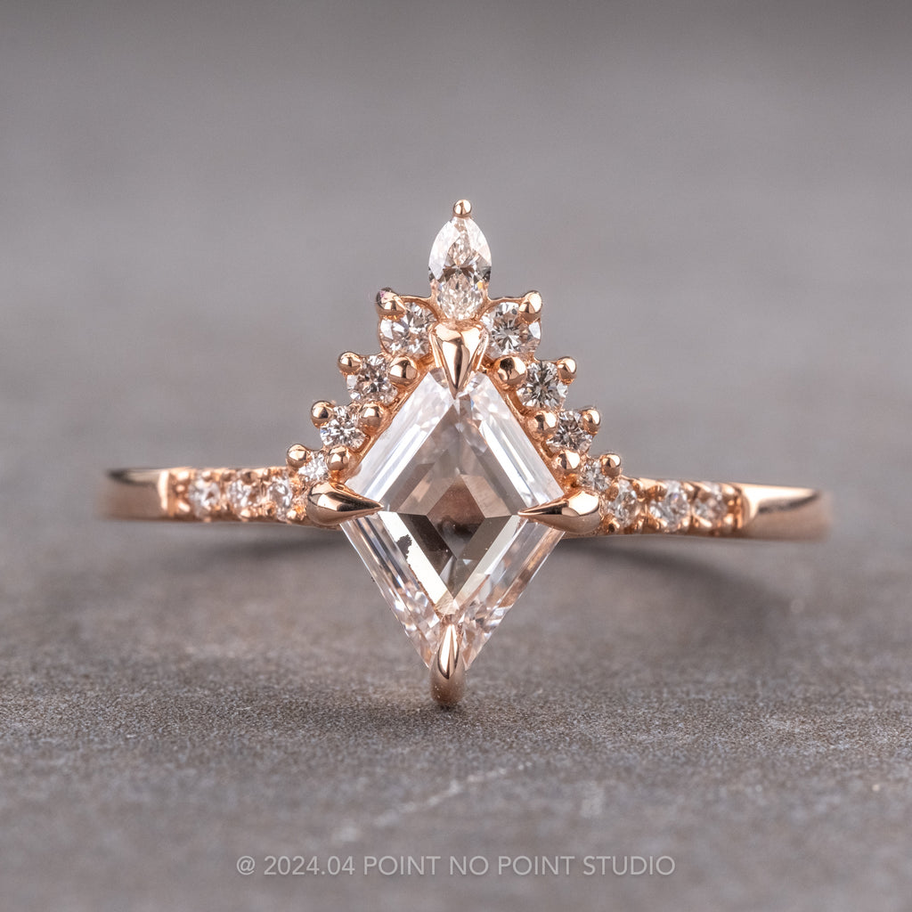 Clear Diamond Engagement Ring, Point No Point Studio