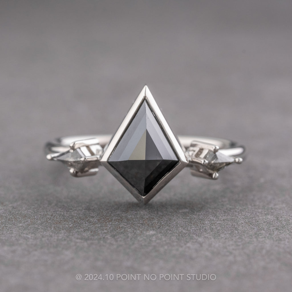 Black Diamond Engagement Ring, Point No Point Studio