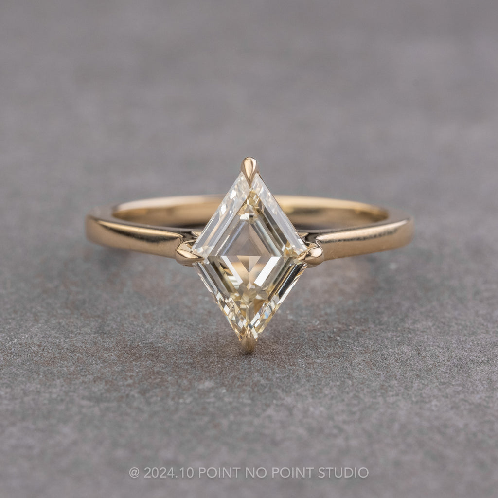 Clear Diamond Engagement Ring, Point No Point Studio