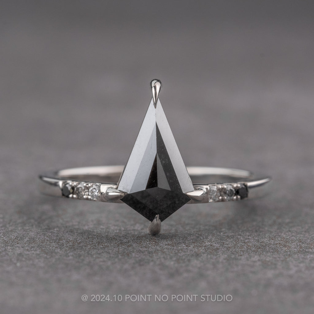 Black Diamond Engagement Ring, Point No Point Studio