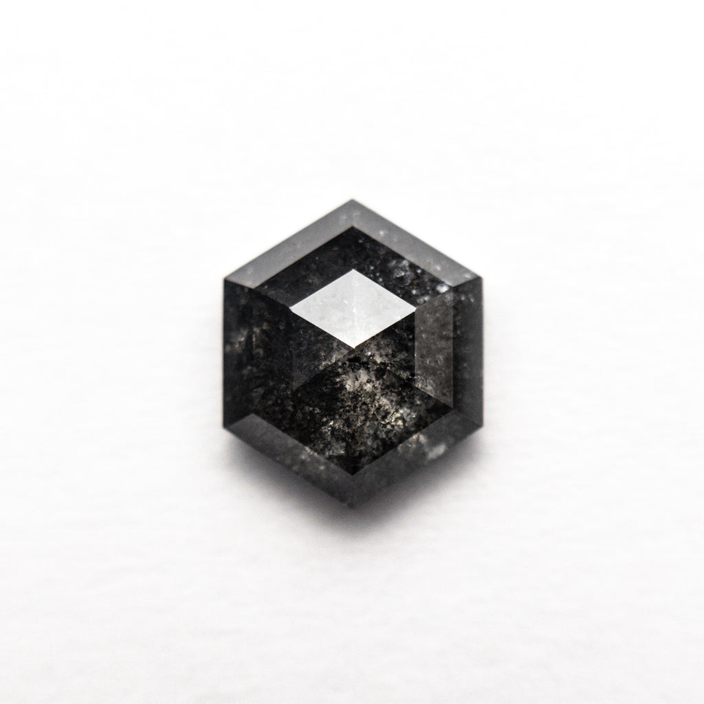 1.51 CARAT BLACK SPECKLED DOUBLE CUT HEXAGON DIAMOND – Point No Point ...