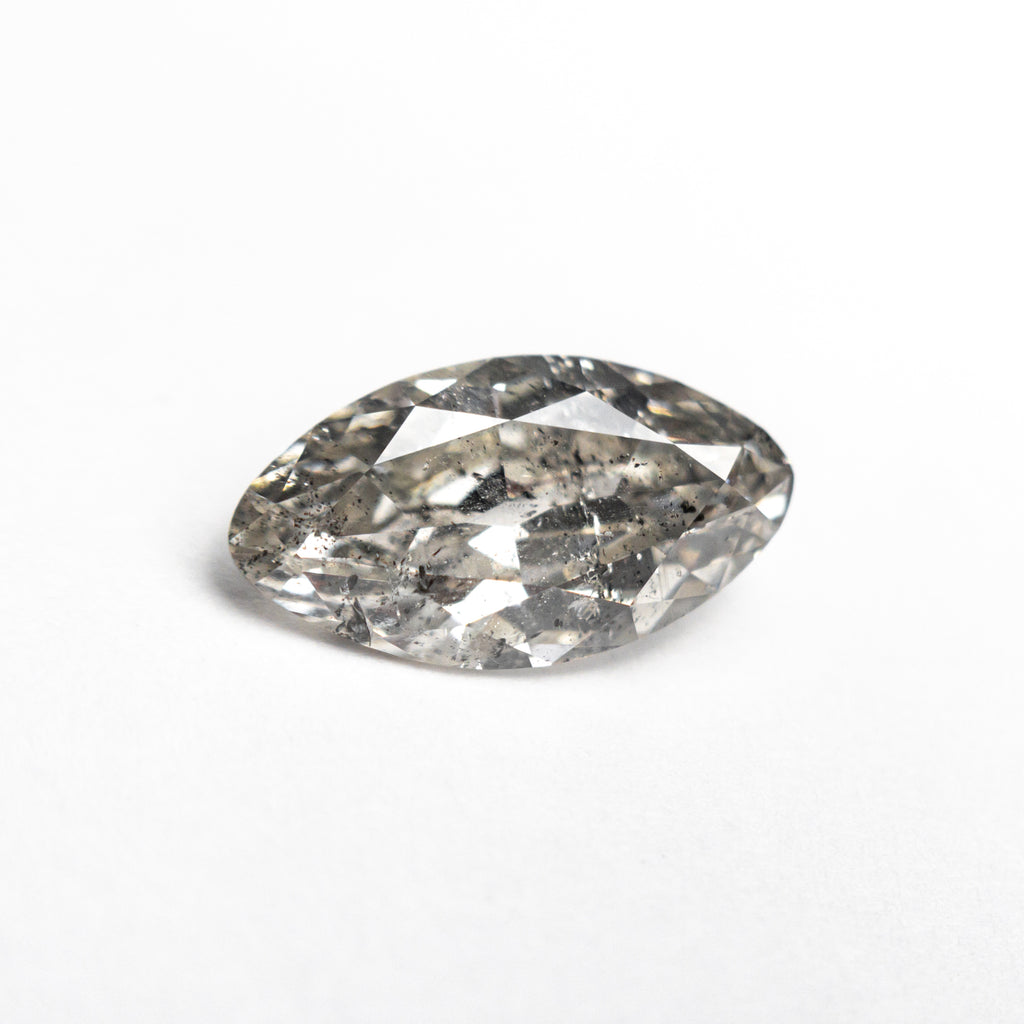 1.22 CARAT CANADIAN SALT AND PEPPER MODERN ANTIQUE CUT MOVAL DIAMOND ...