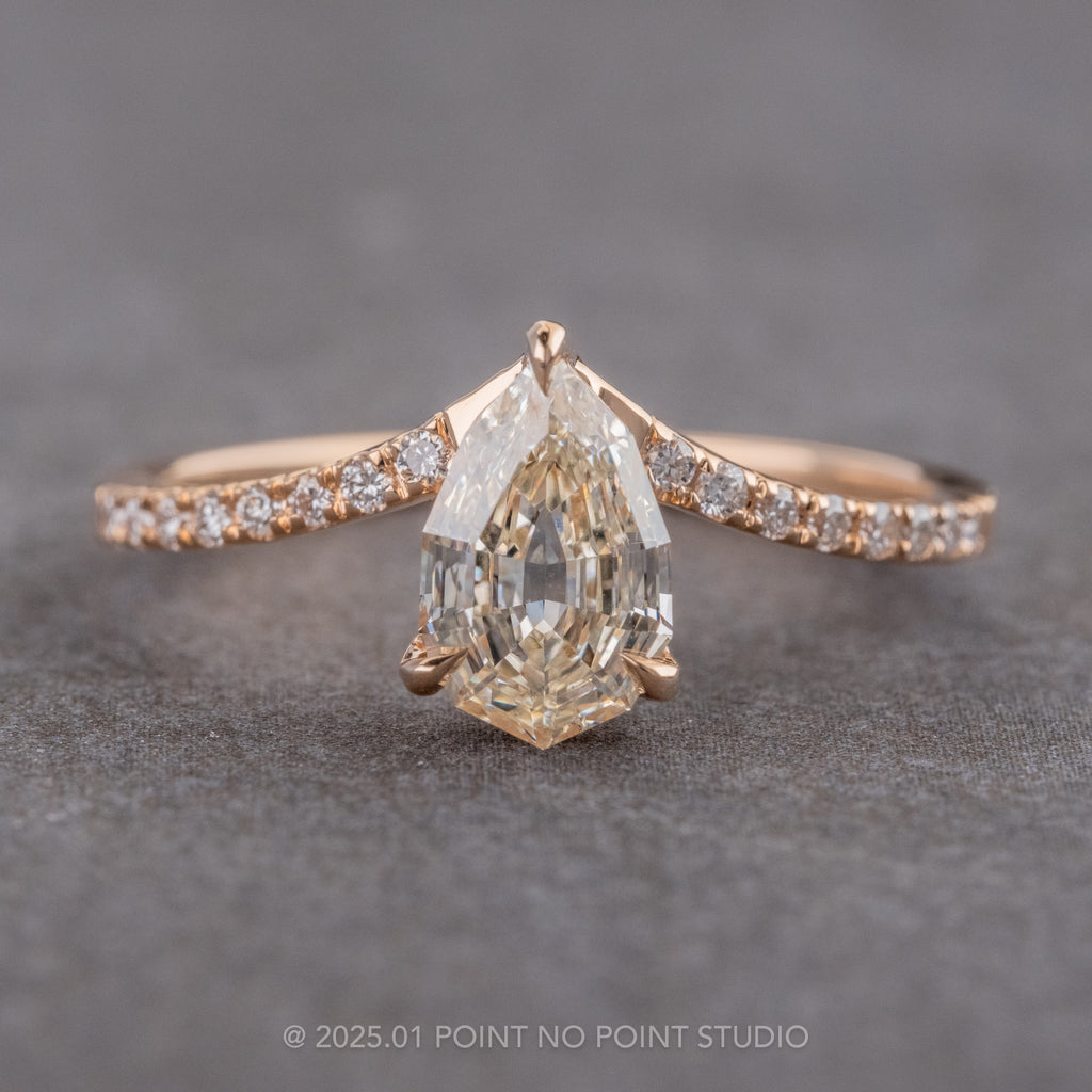 Clear Diamond Engagement Ring, Point No Point Studio