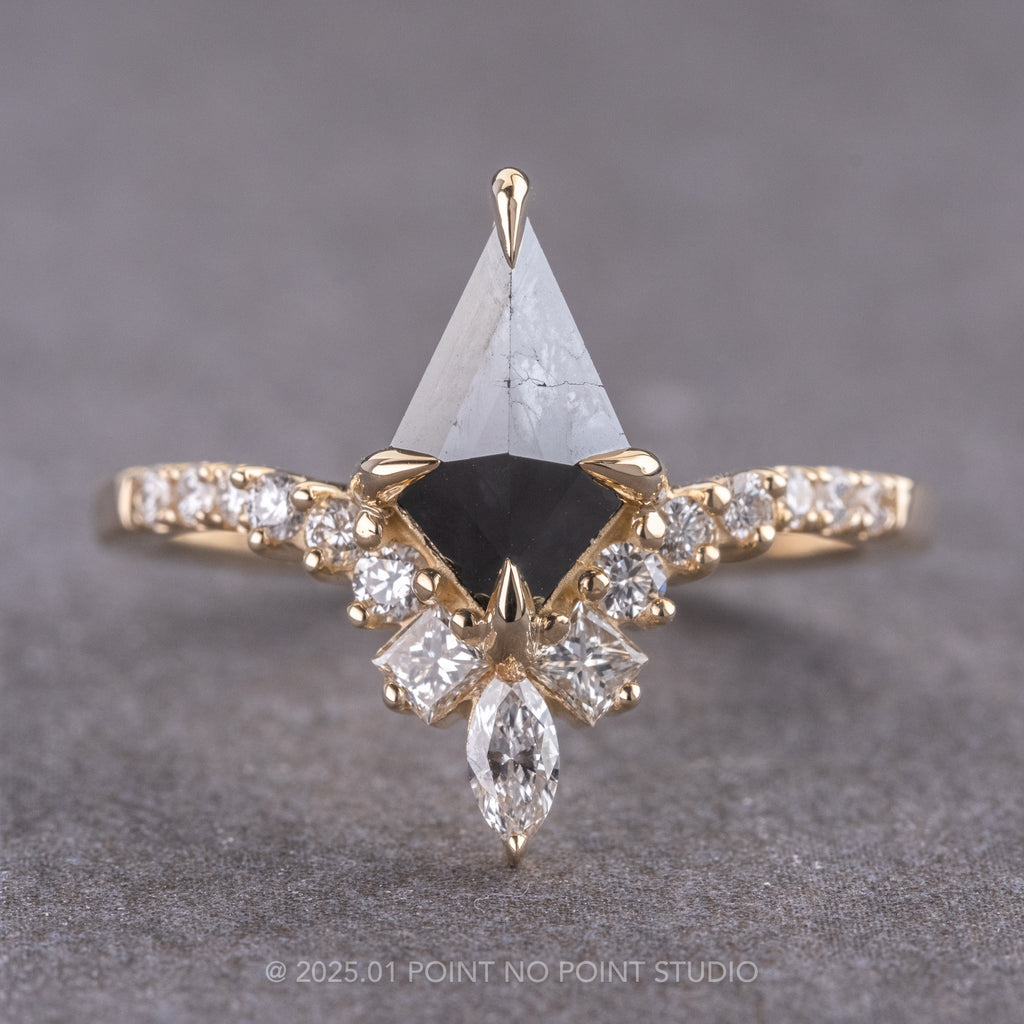 Black Diamond Engagement Ring, Point No Point Studio