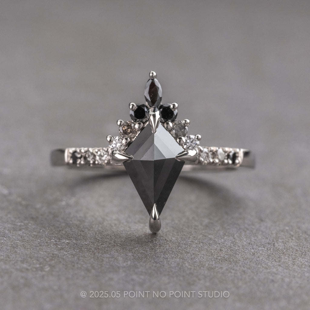 Black Diamond Engagement Ring, Point No Point Studio