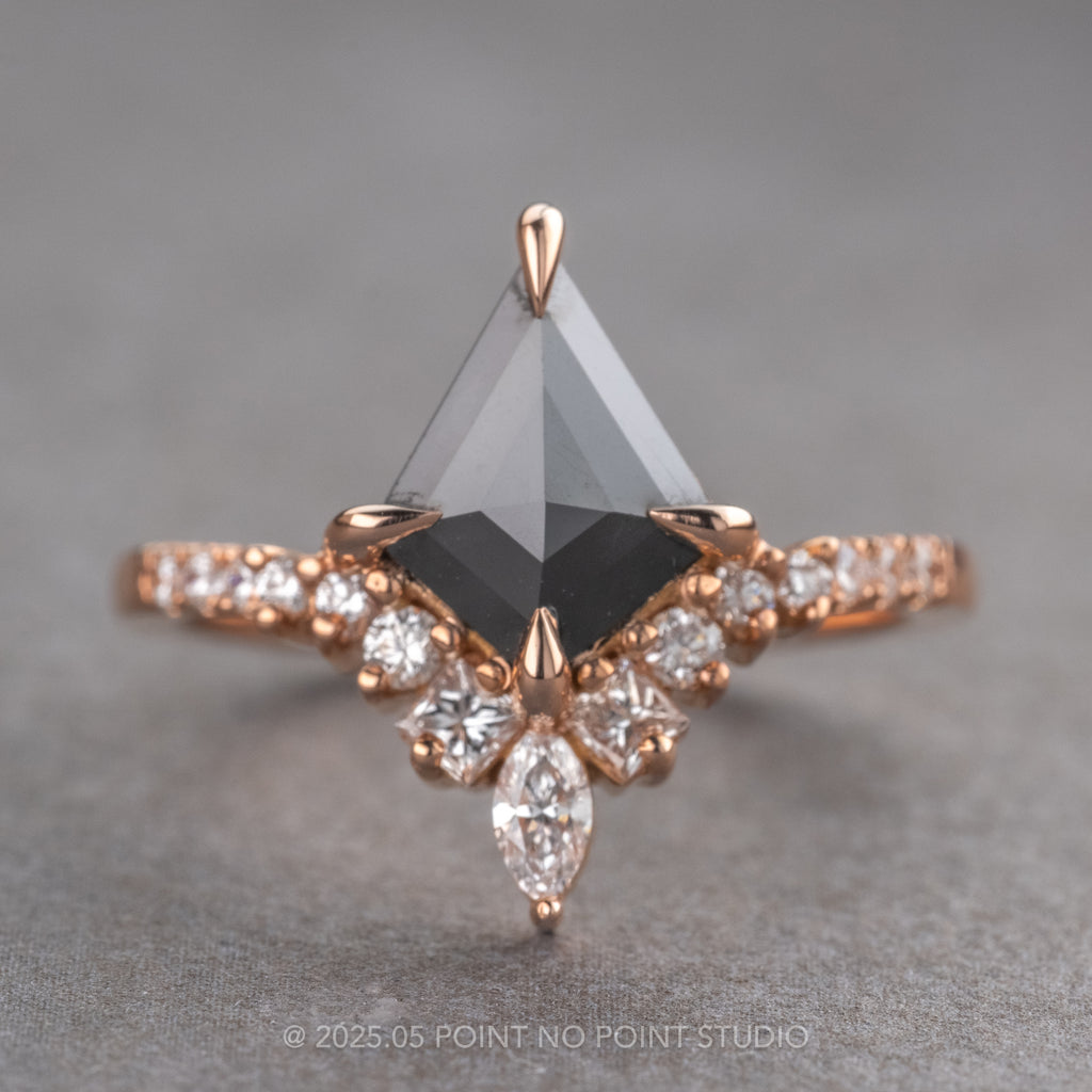 Black Diamond Engagement Ring, Point No Point Studio