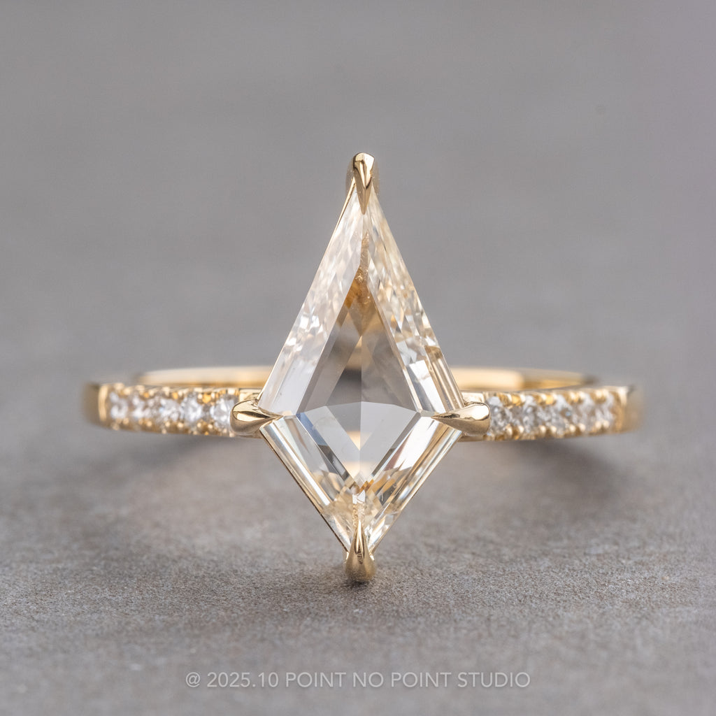Clear Diamond Engagement Ring, Point No Point Studio