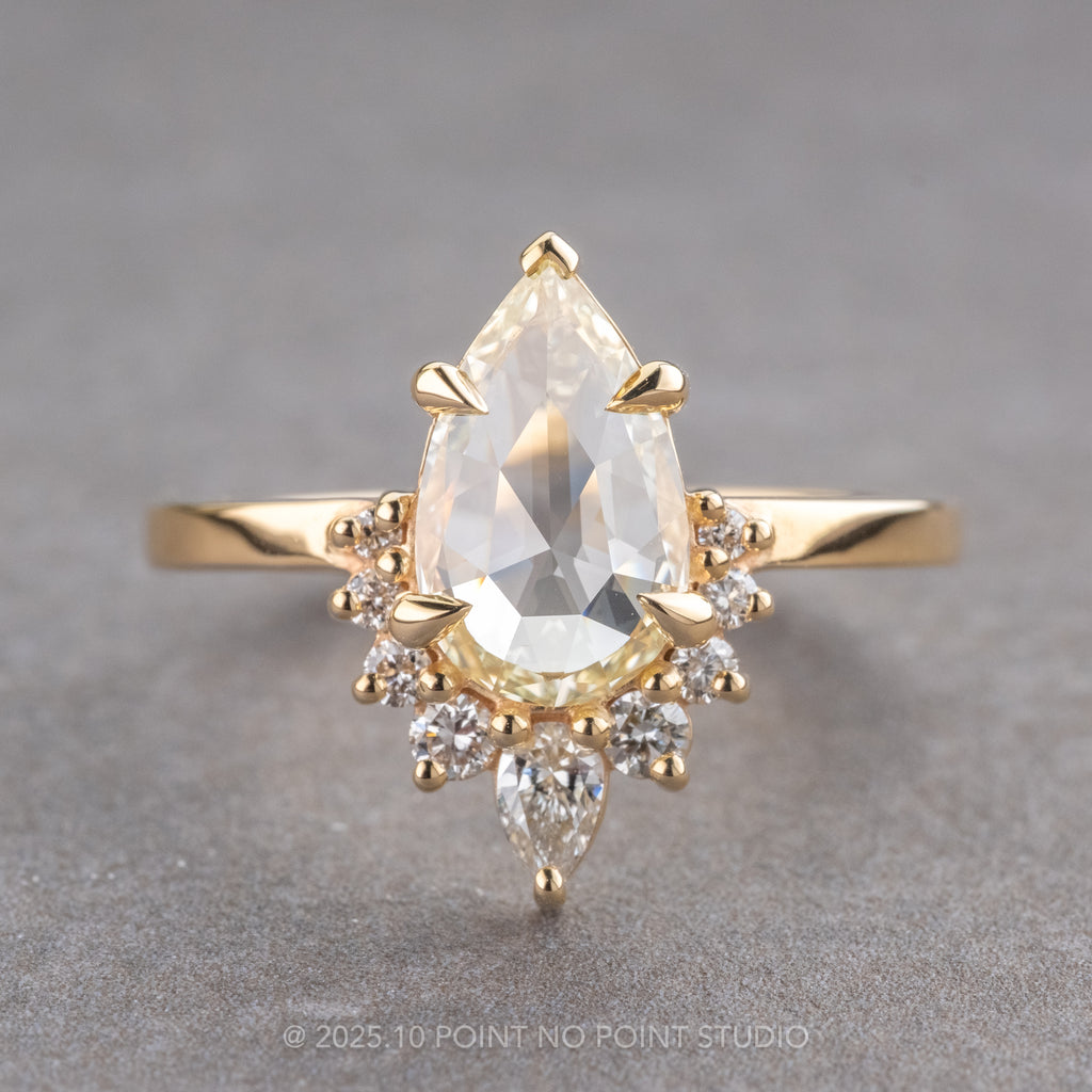 Clear Diamond Engagement Ring, Point No Point Studio