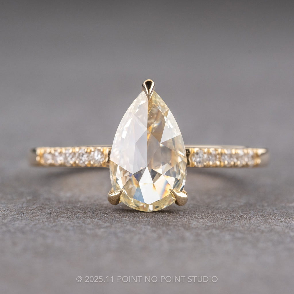 Clear Diamond Engagement Ring, Point No Point Studio