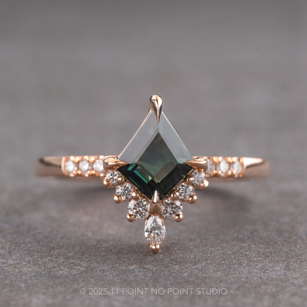 Sapphire and Diamond Engagement Ring, Point No Point Studio