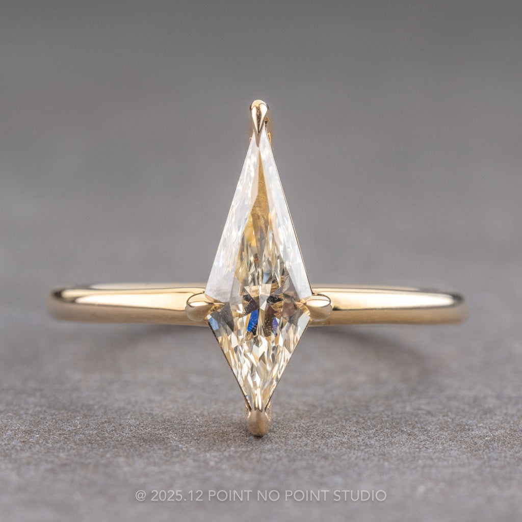 Clear Diamond Engagement Ring, Point No Point Studio
