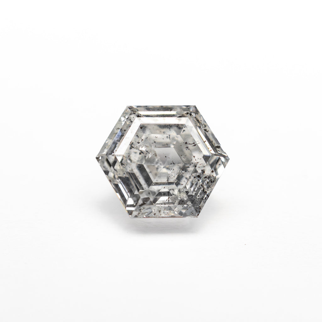 1.26 CARAT CANADIAN SALT AND PEPPER STEP CUT HEXAGON DIAMOND – Point No ...