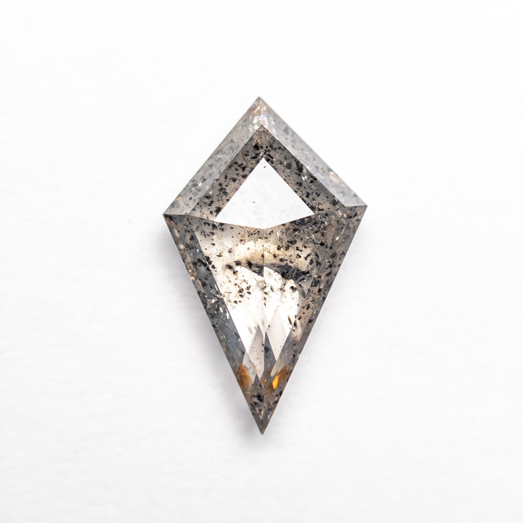 1.25 Carat Salt and Pepper Rose Cut Kite Diamond – Point No Point Studio