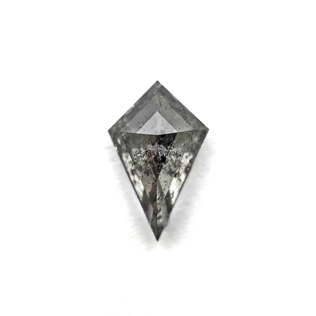 1.21 Carat Salt and Pepper Rose Cut Kite Diamond – Point No Point Studio