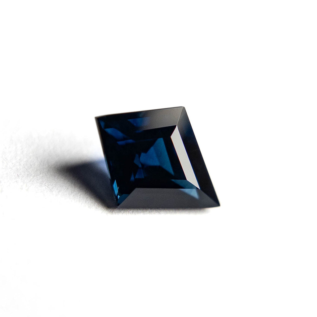 1.54 Carat Deep Blue Step Cut Kite Tanzanian Sapphire – Point No Point ...