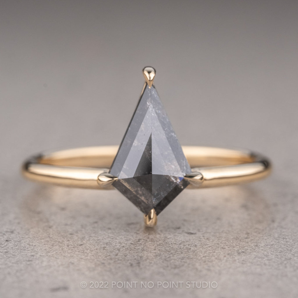 Black Diamond Engagement Ring, Point No Point Studio