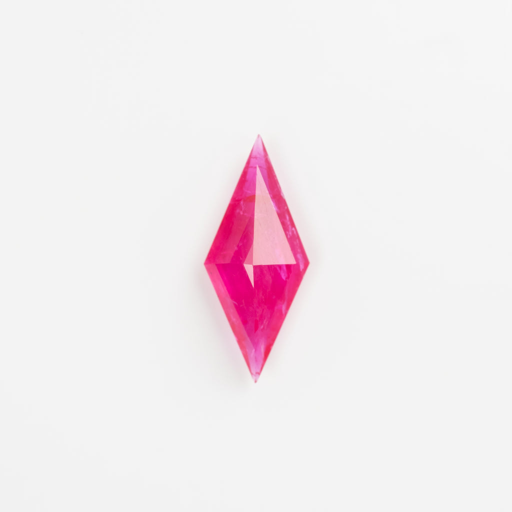 1.22 Carat Fuchsia Pink Double Cut Lozenge Ruby – Point No Point Studio