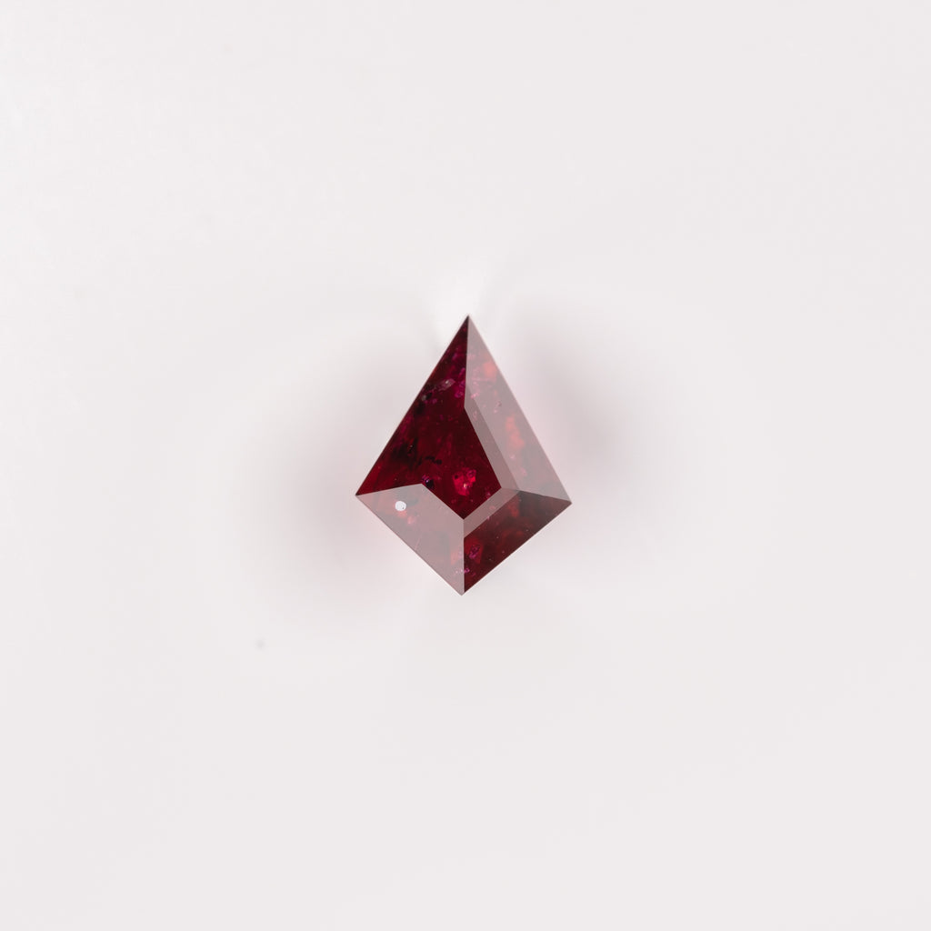 1.26 Carat Deep Red Double Cut Kite Ruby – Point No Point Studio