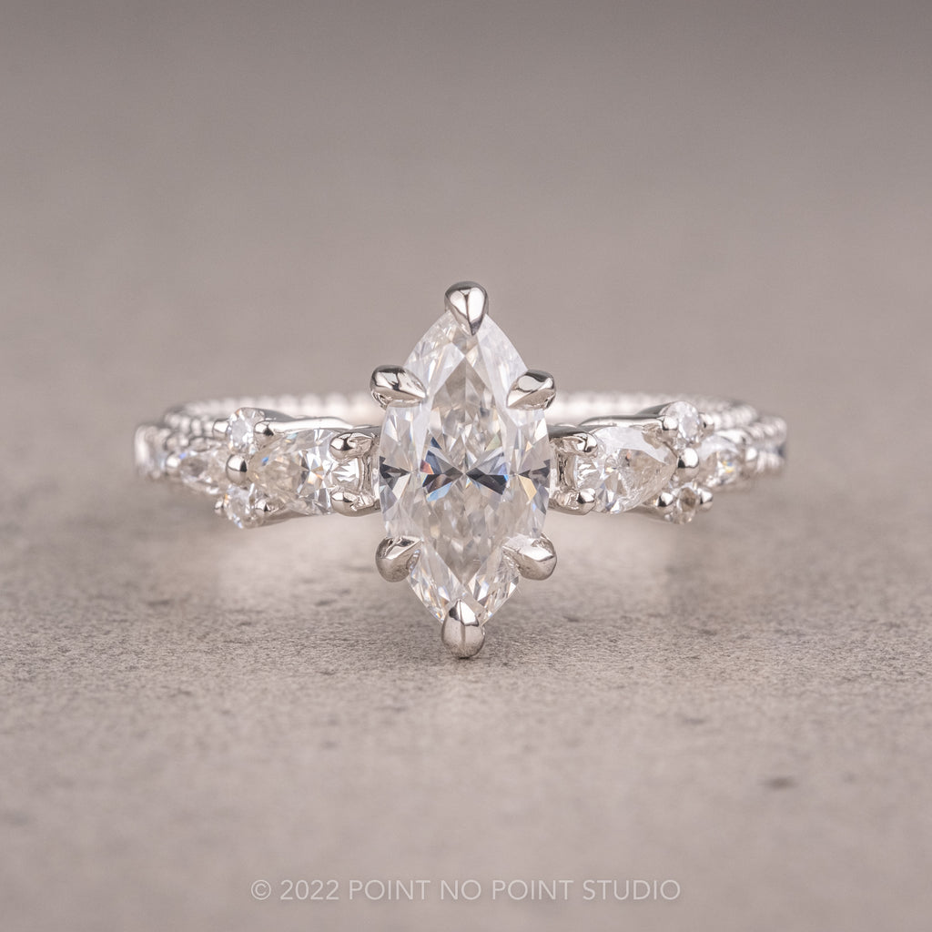 Custom Vintage Moissanite Engagement Ring – Point No Point Studio