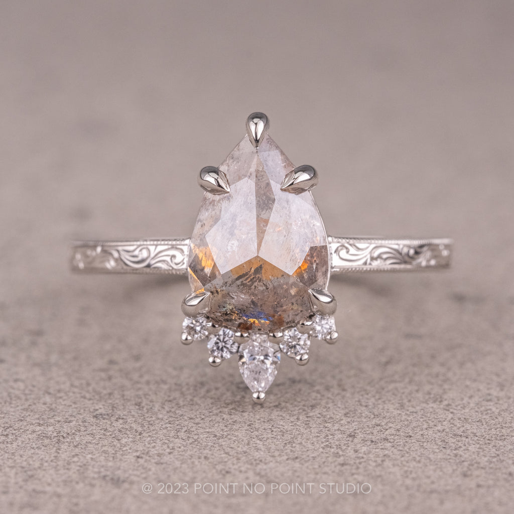 Custom Engraved Ava Engagement Ring – Point No Point Studio