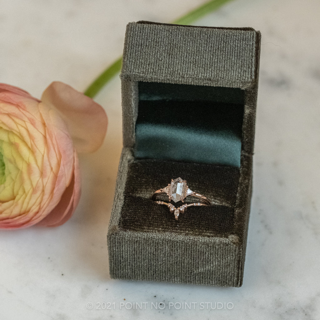 Velvet Madison Ring Box - Olive – Point No Point Studio