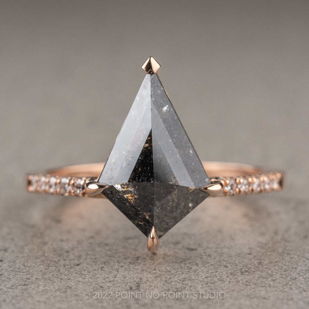 Black Diamond Engagement Ring, Point No Point Studio