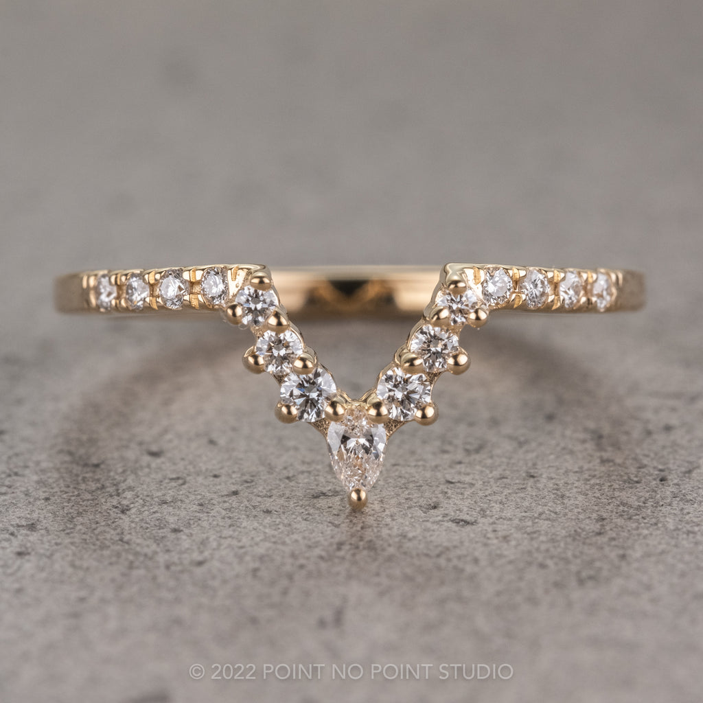 Emmy Wedding Ring, 15 Diamond, Point No Point Studio