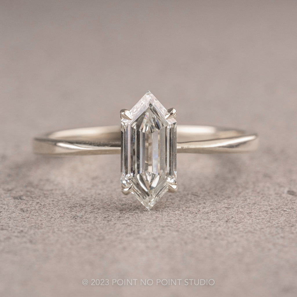 Clear Diamond Engagement Ring – Point No Point Studio