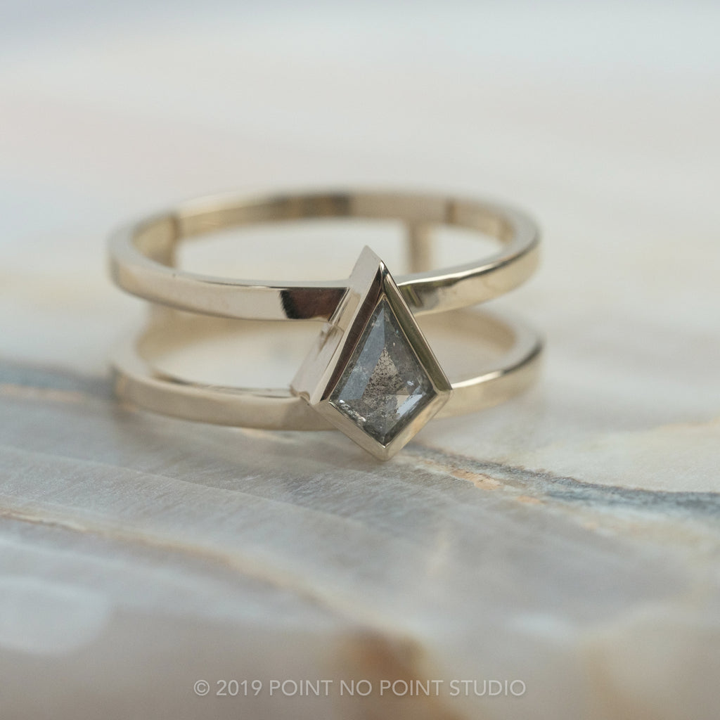 Custom Double Band Engagement Ring – Point No Point Studio